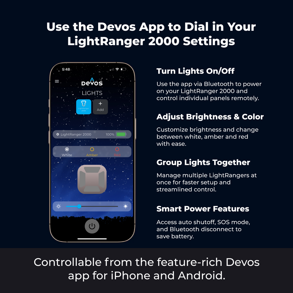 LightRanger 2000 Bluetooth Enabled Telescoping Camp and Area Light